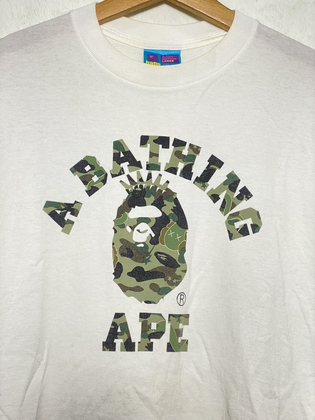 Bape × Kaws Bape x Kaws College Tee | Grailed