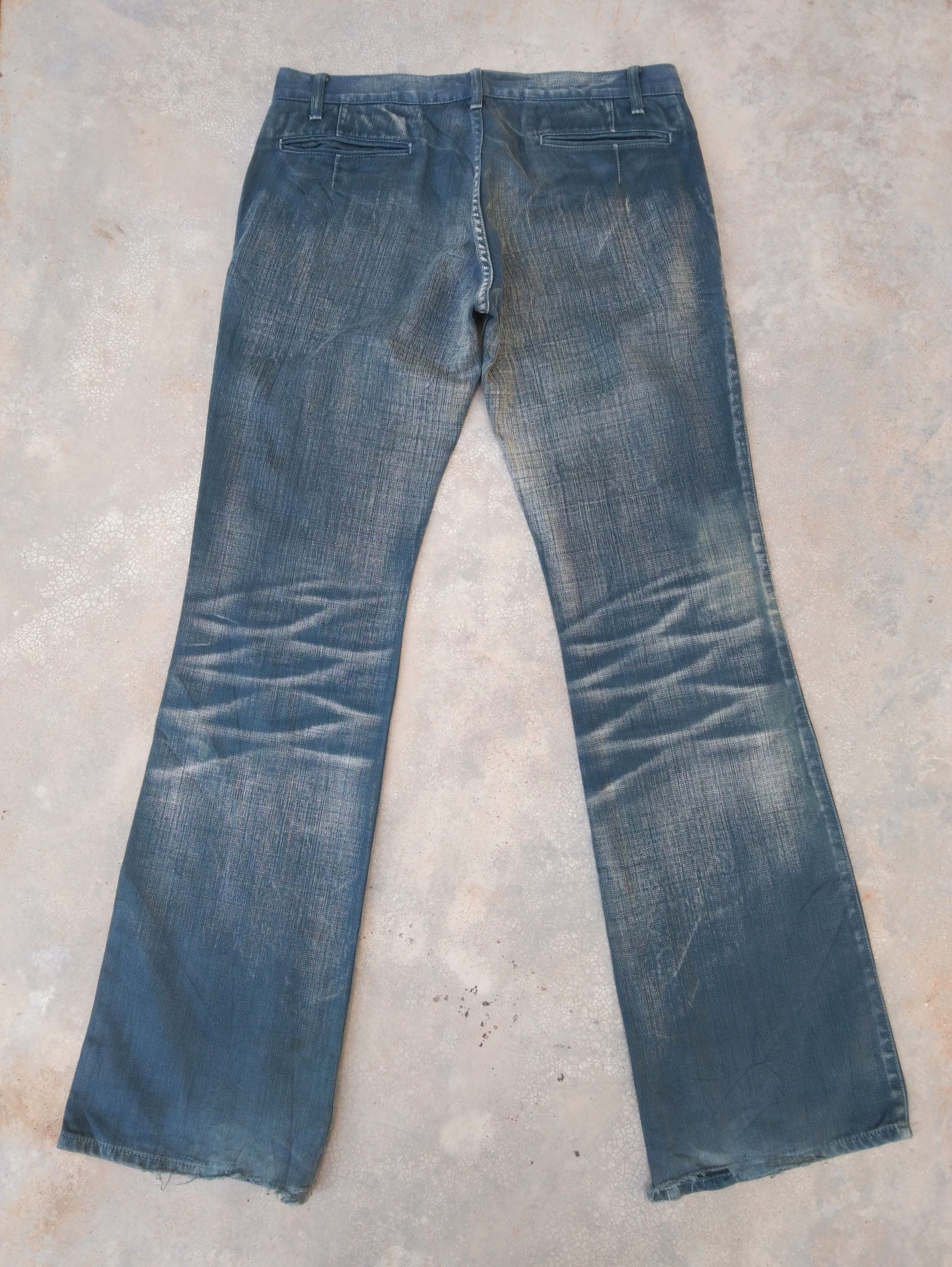 Vintage Vintage Abahouse Waxed Original Wash Flared Jeans 33x33.5 | Grailed