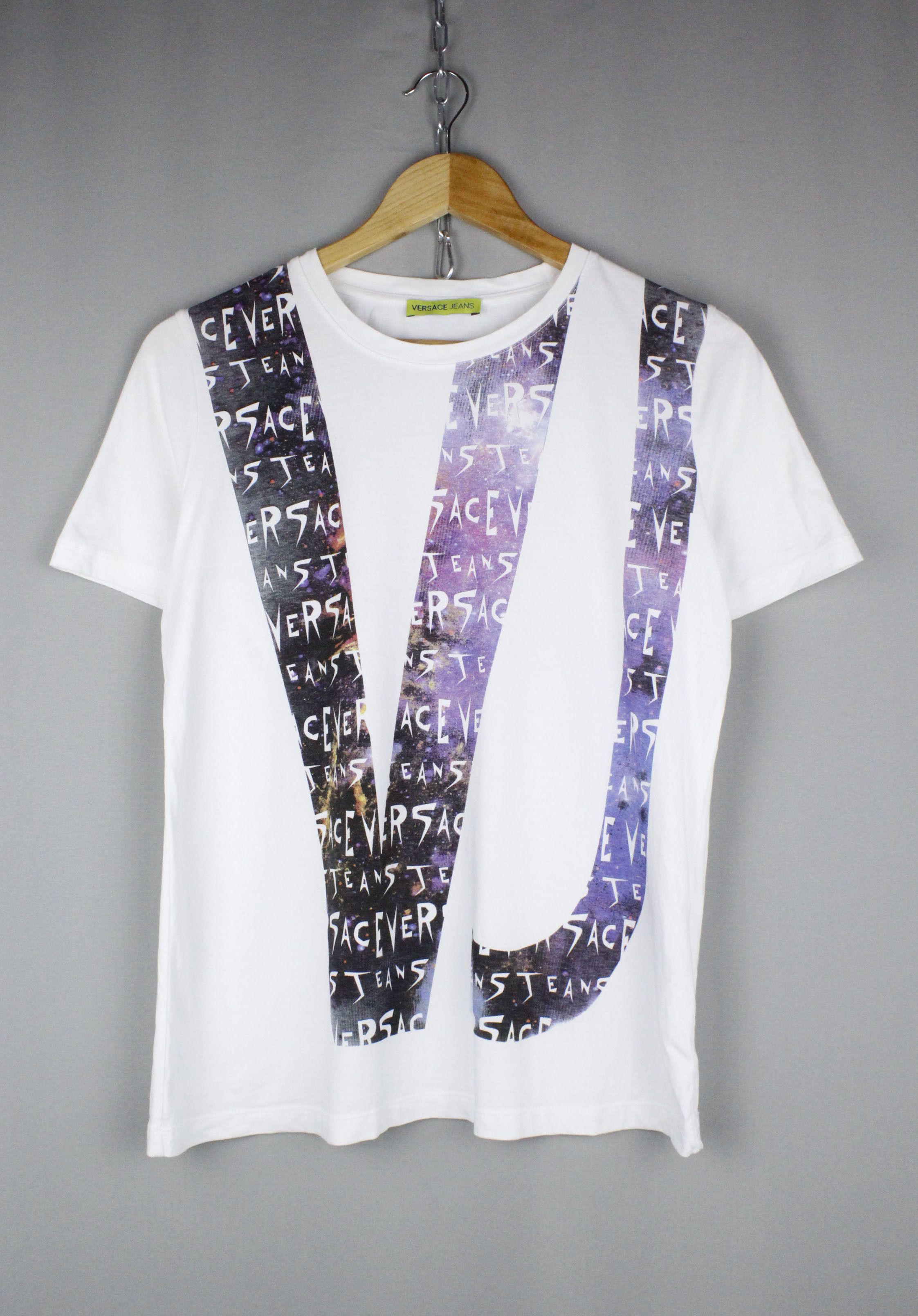Versace Versace Jeans "VJ" Big Logo White T-shirt | Grailed