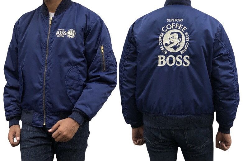 Vintage Vintage Suntory Boss Coffee Bomber Jacket Embroidery Logo | Grailed