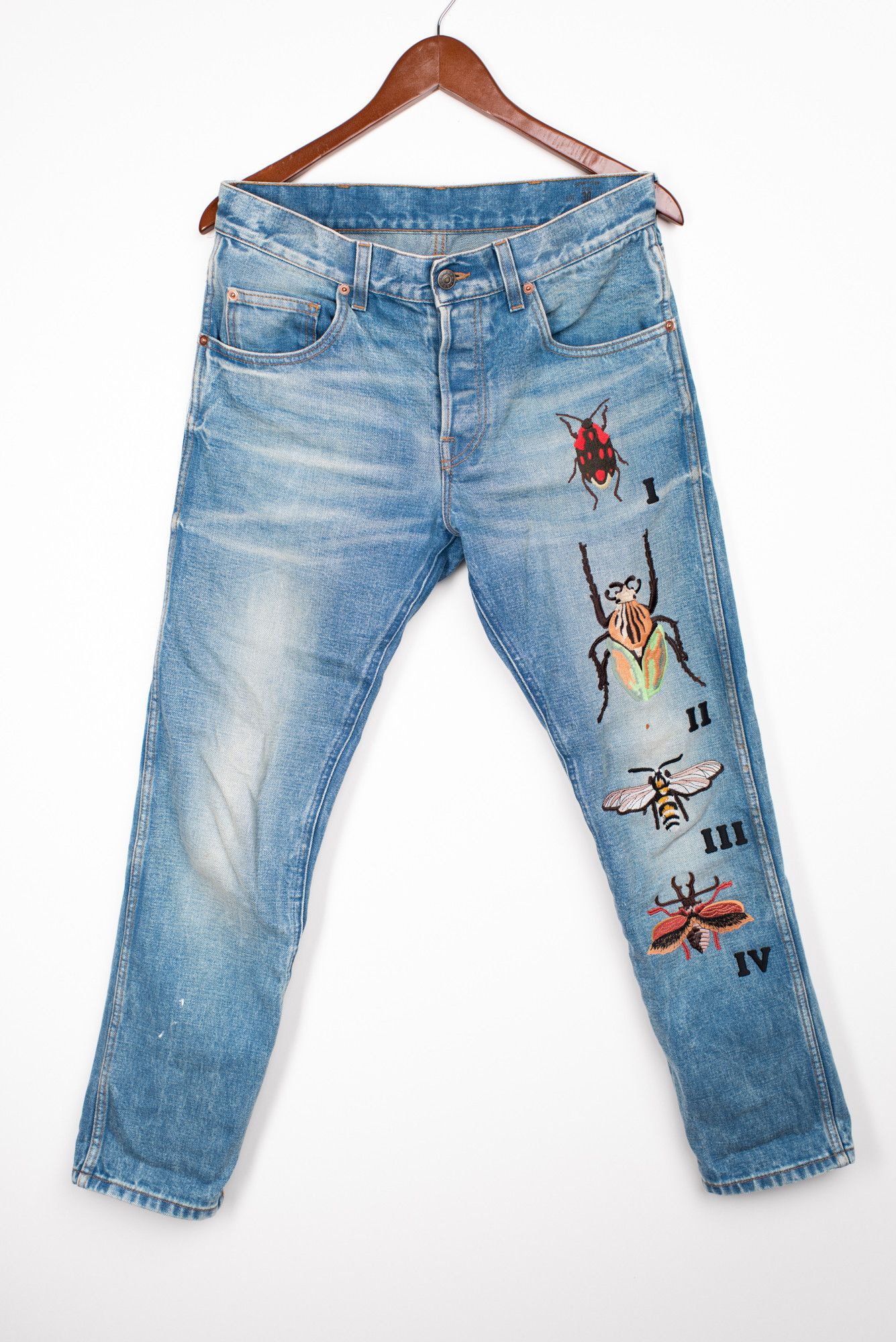 Gucci Insect Embroidery Denim | Grailed