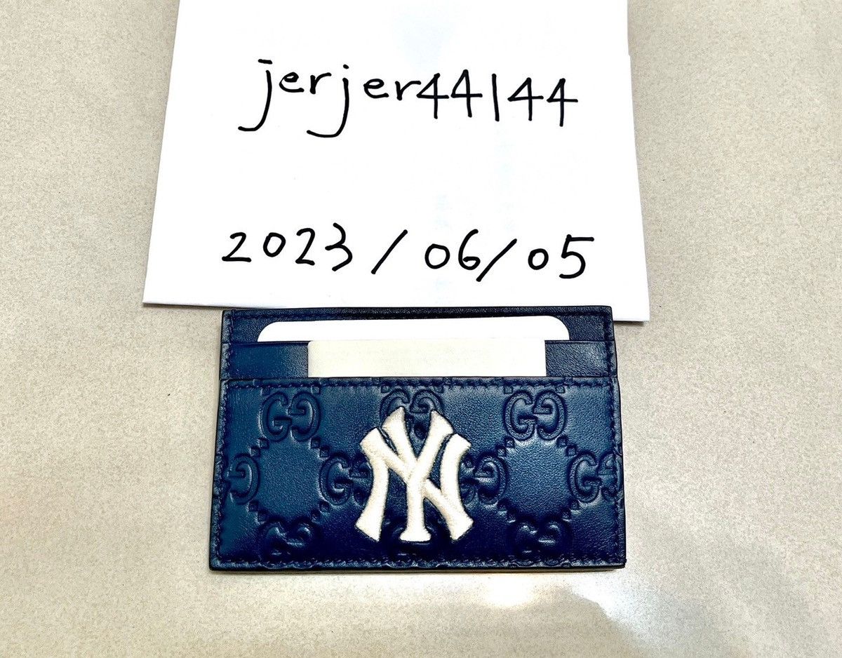 Gucci Gucci x New York Yankees blue gg monogram cardholder | Grailed