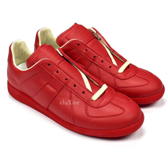 Maison Margiela Red German Army Trainer GAT Sneakers NWT | Grailed