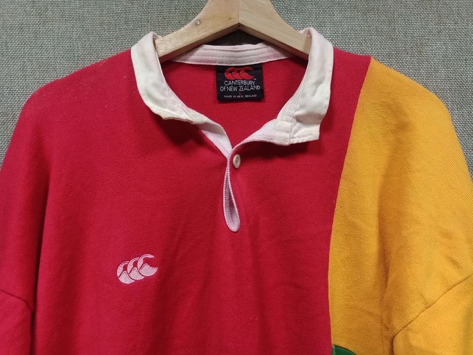Vintage Vintage 90s rugby shirt canterbury all black colour block | Grailed