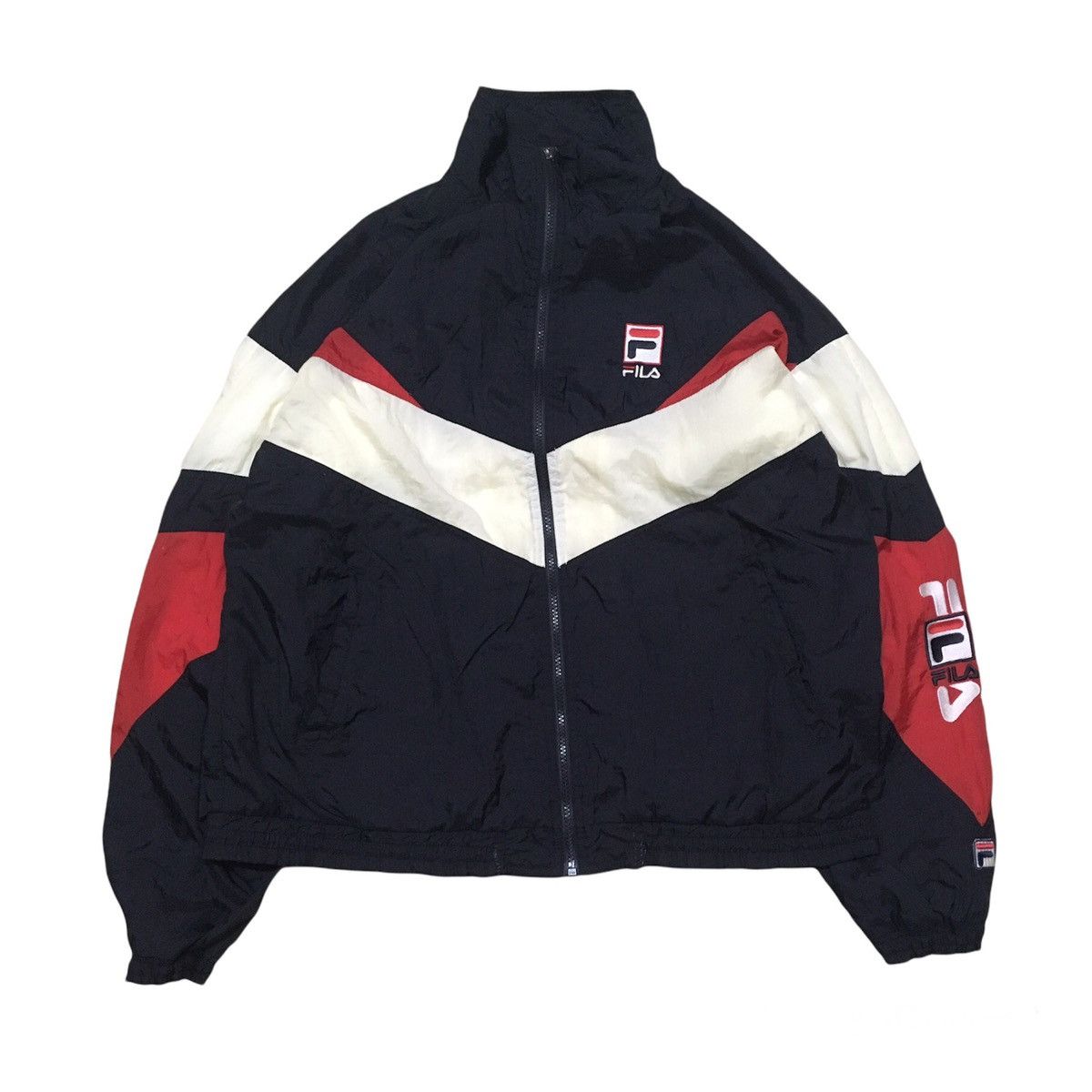 Fila × Streetwear × Vintage Vintage 90s Fila Light Jacket Big Logo ...
