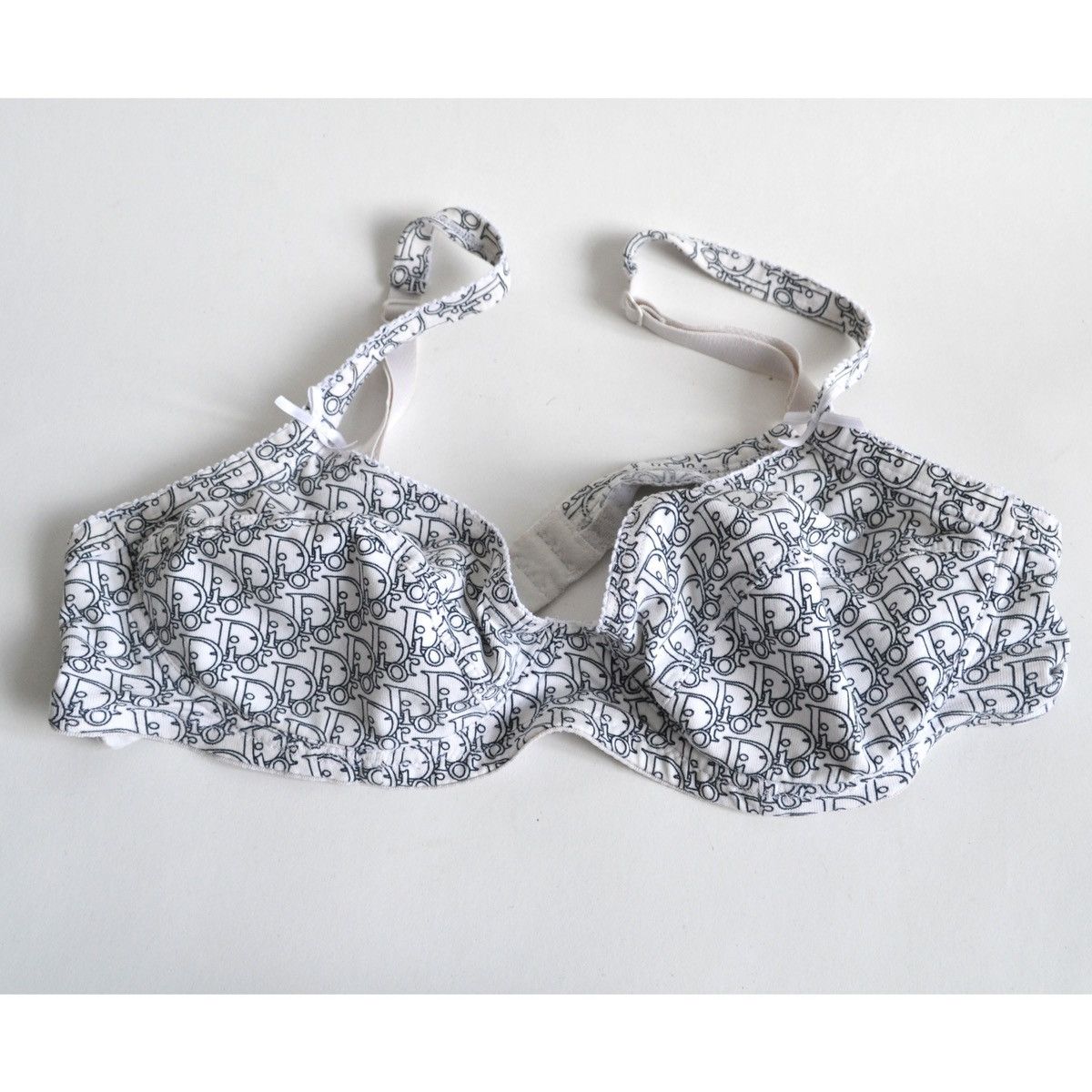 Dior Christian Dior Bra Monogram Black White Logo 90s | Grailed