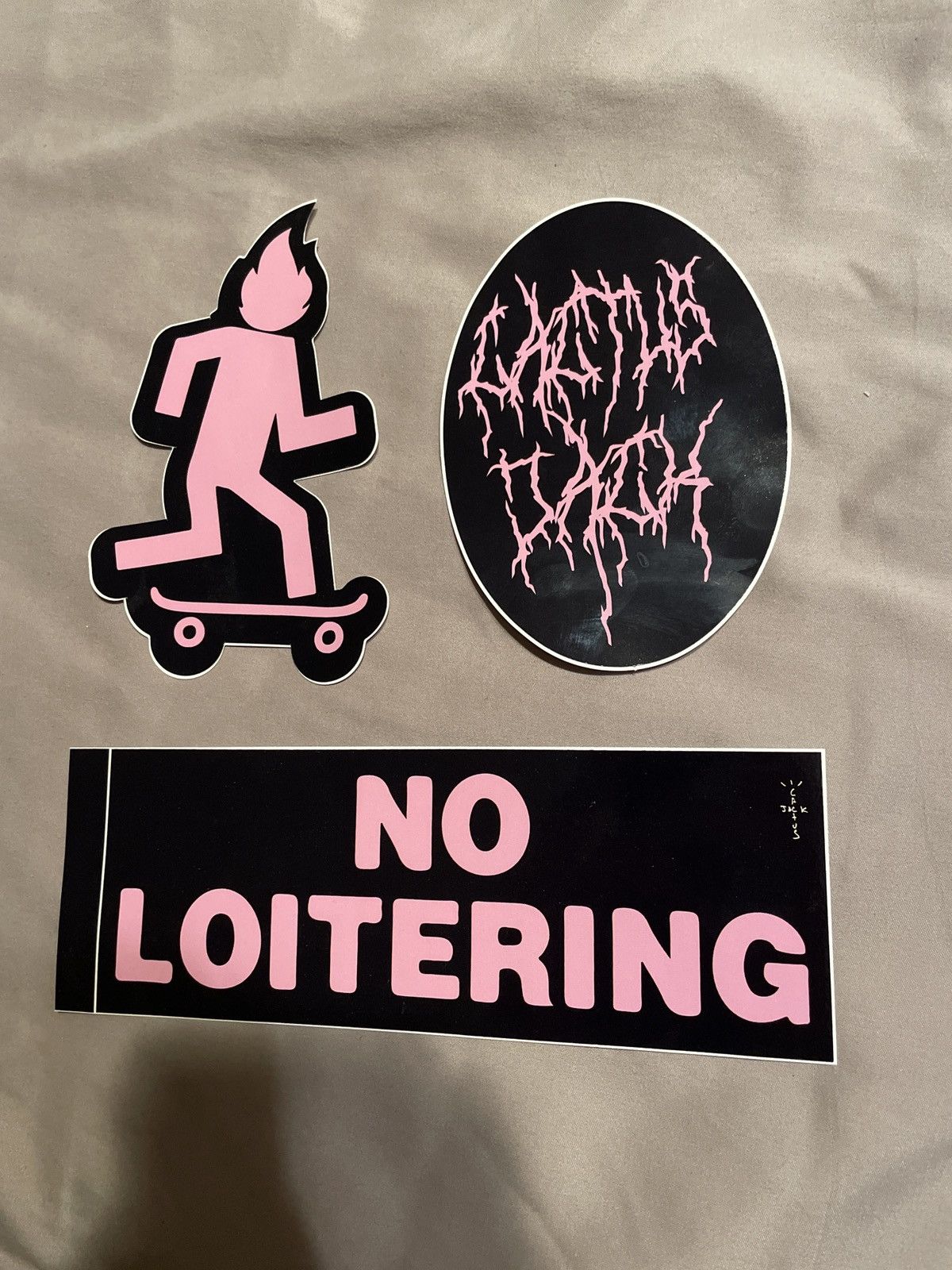 Travis Scott Travis Scott No loitering Cactus Jack Skate stickers lot ...