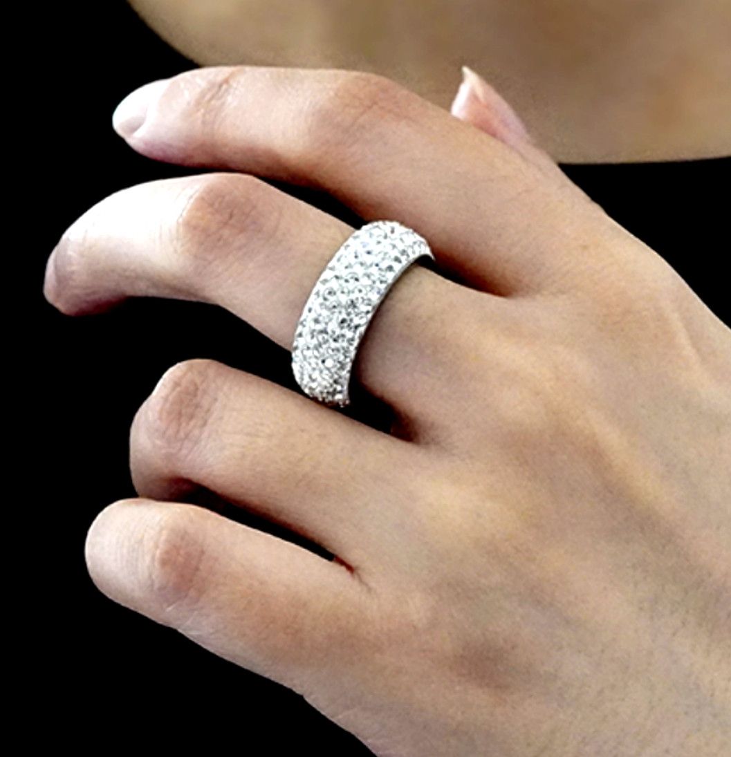 Vintage Stunning Luxury Glitter Ice Cut Diamonds Silver Ring | Grailed