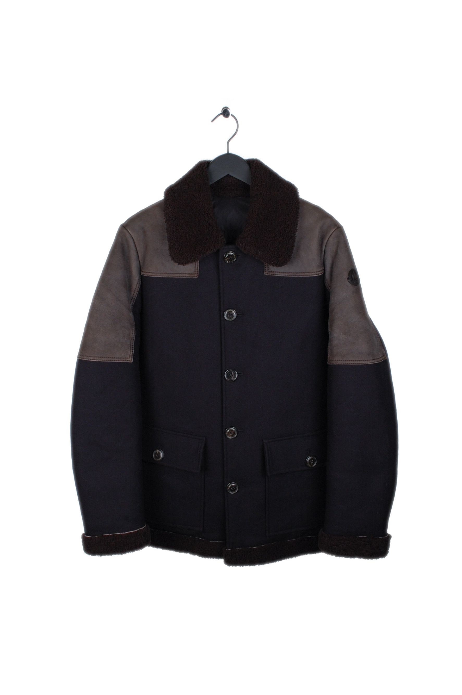Moncler Moncler Lachenal Leather Goose Down Duffle Coat 3(L) H1551 ...