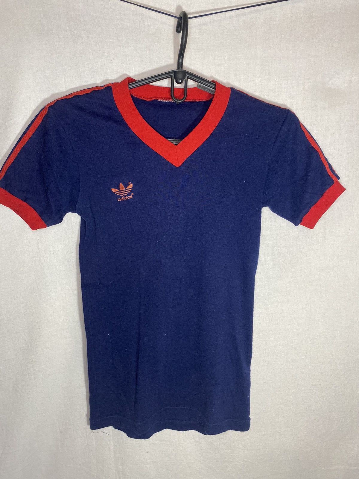 Adidas × Vintage Adidas vintage t shirt v neck 90s west germany | Grailed