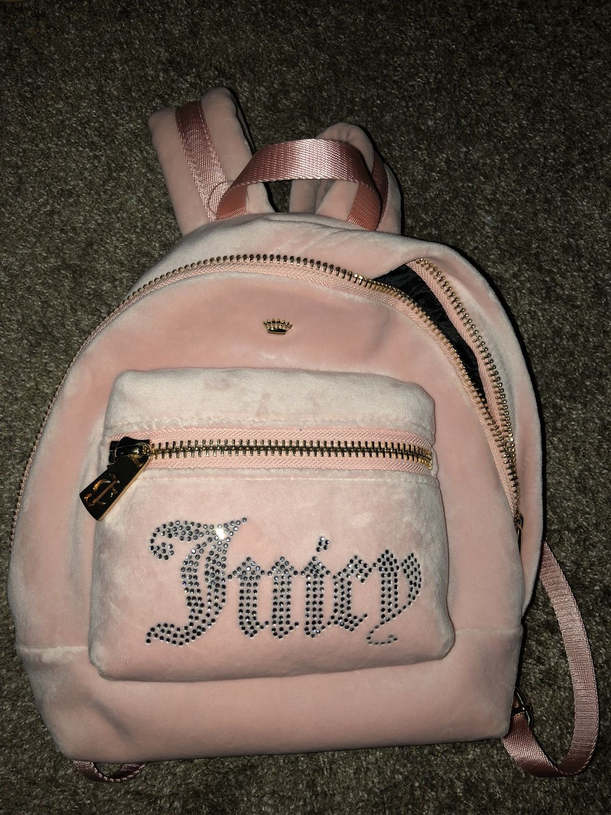 Juicy Couture Pink Velour backpack | Grailed