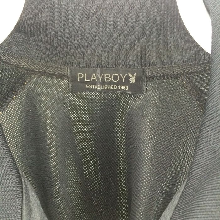 Playboy Z174 VTG 90s PLAYBOY BIG LOGO SPELL OUT TRACK TOP JACKET | Grailed