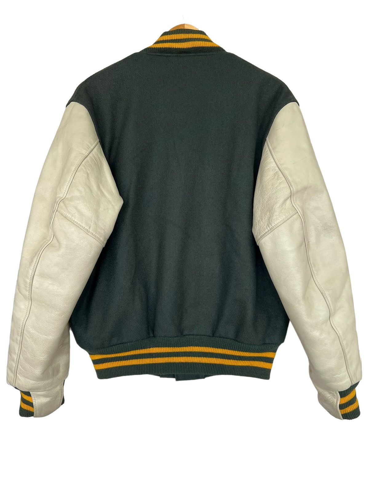 Vintage Vintage 90s Golden Bear Leather Varsity Jacket Medium | Grailed
