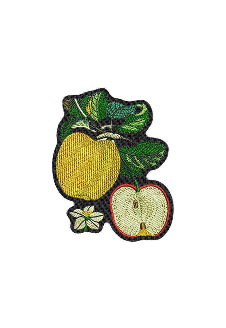 Custom × Handmade × Streetwear CRW Apple and Half Apple iron on patch ...