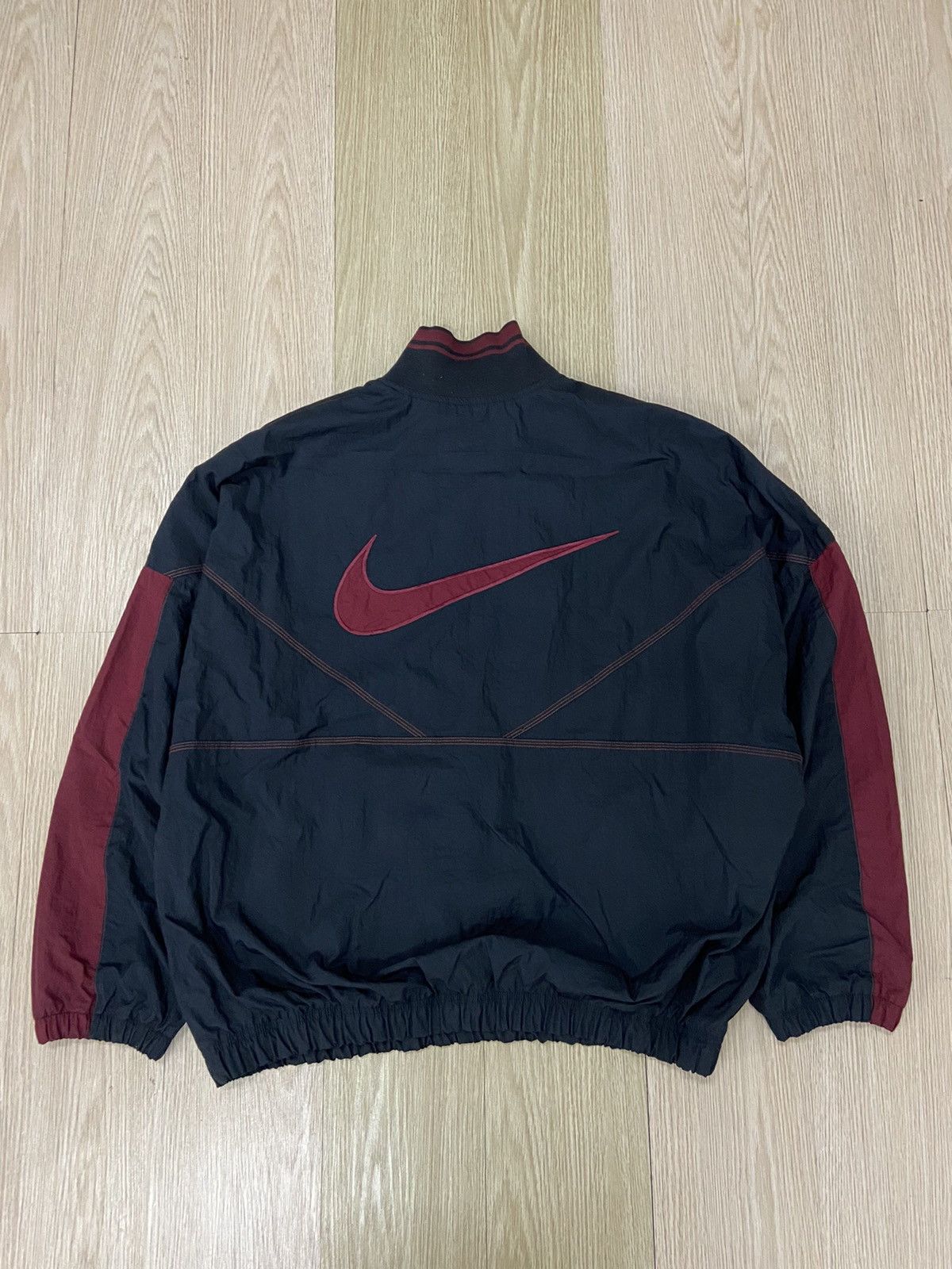 Nike Vintage 90’s Nike embroidered big swoosh jacket | Grailed