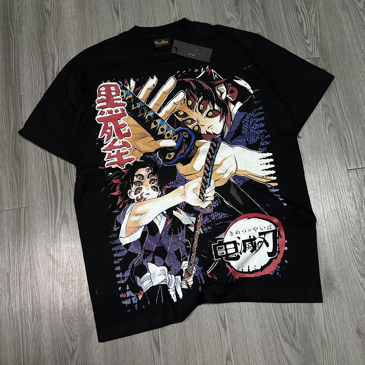 Japanese Brand Demon slayer Bootleg shirt size L | Grailed
