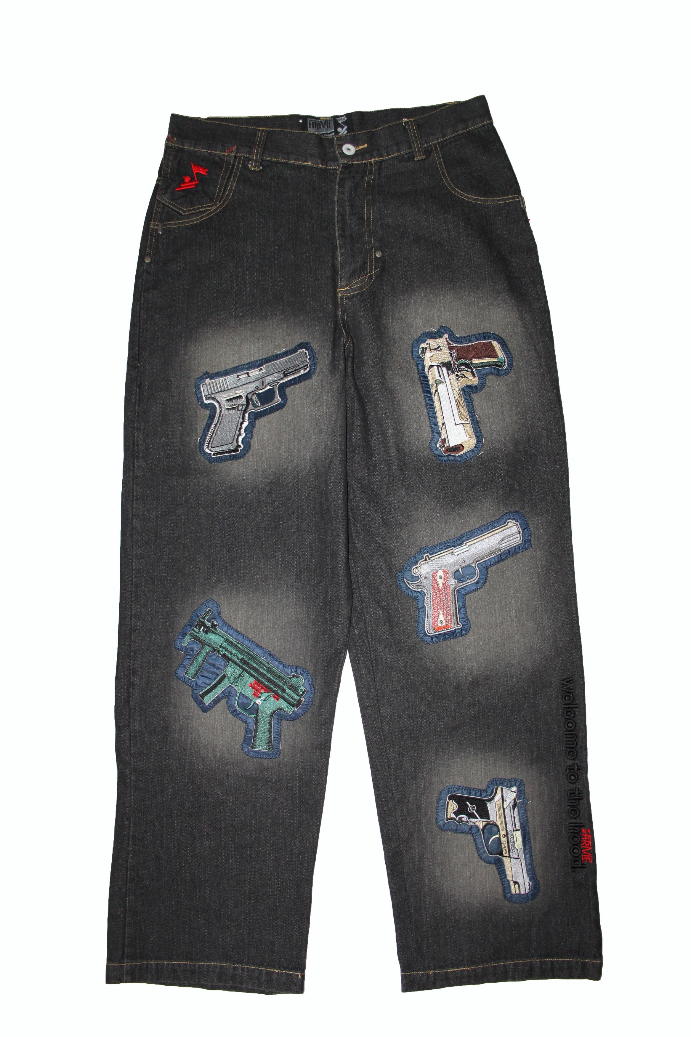 Other × Streetwear Rap Jeans with Guns | Grailed