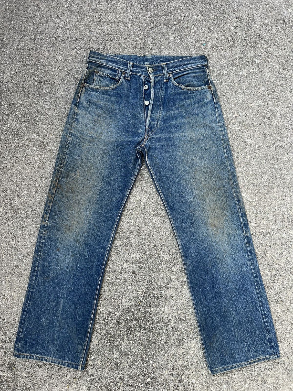 Levi's × Vintage RARE!!! 50s Levi’s 501 Hidden Rivets Denim Selvedge ...