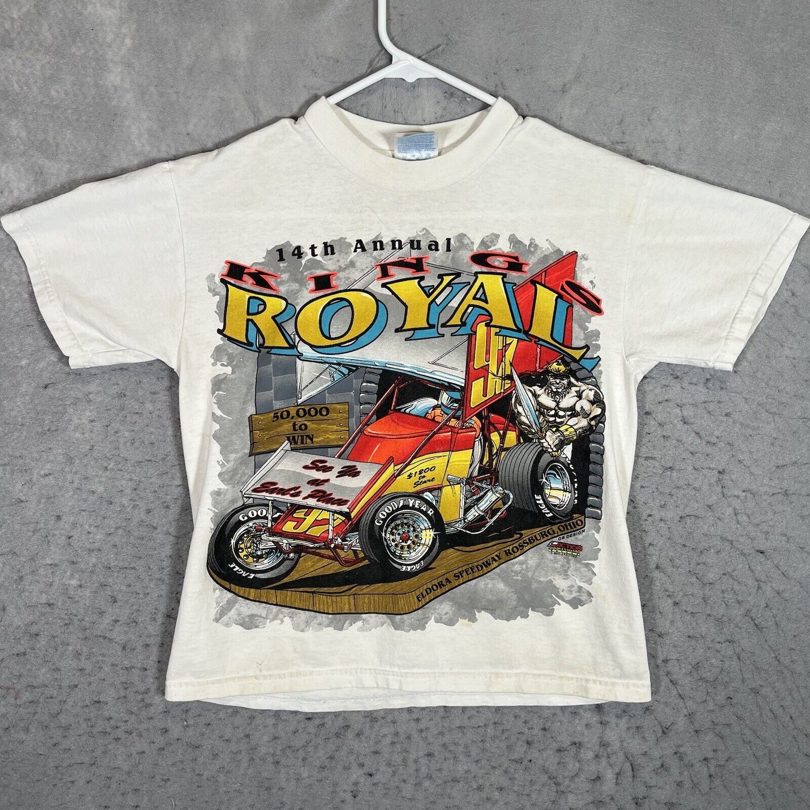 Hanes A1 Vintage 90s Kings Royal Sprint Car Racing T Shirt Youth Large ...