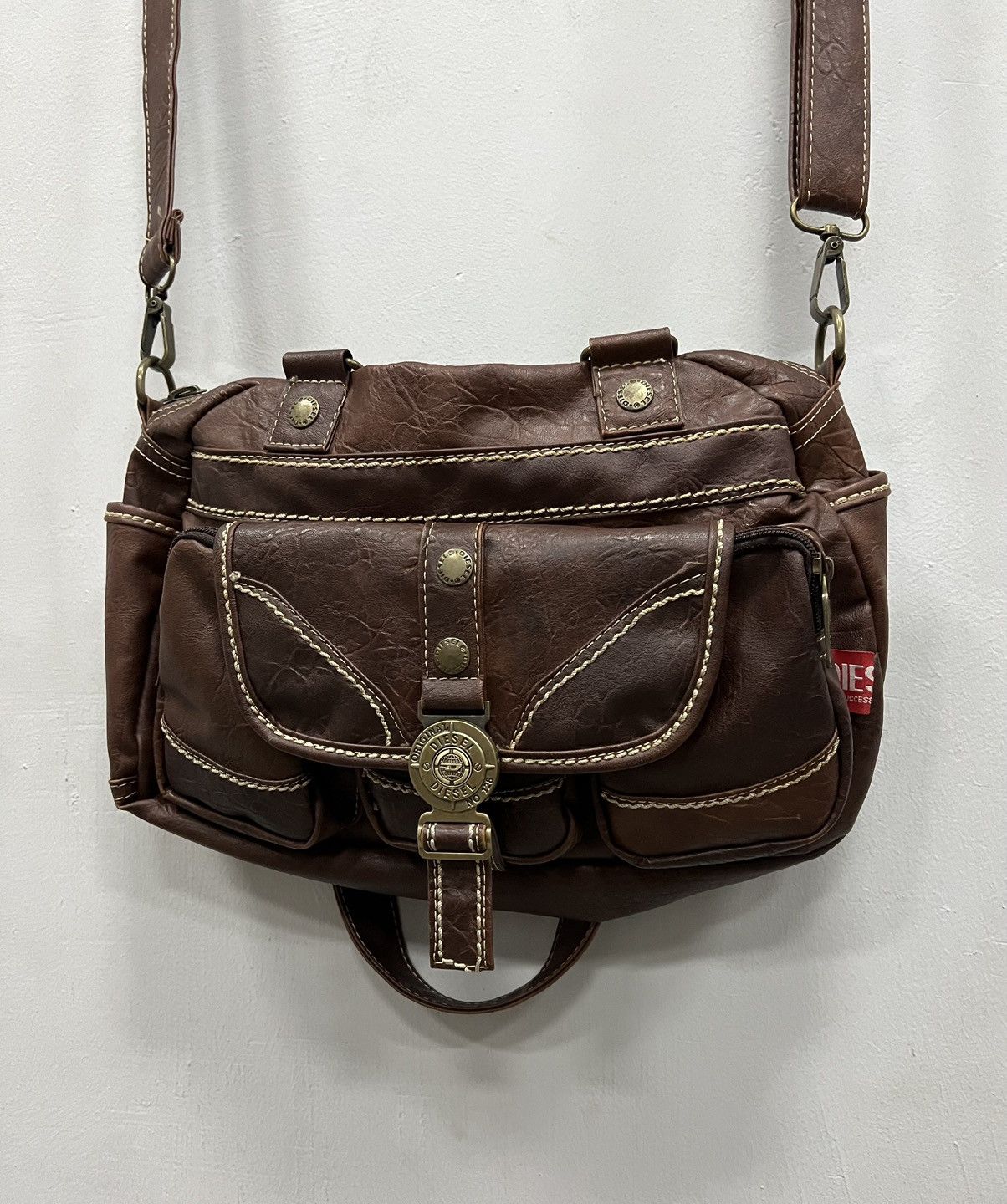 Diesel Vintage Diesel Leather Bag Cargo Avant Garde | Grailed