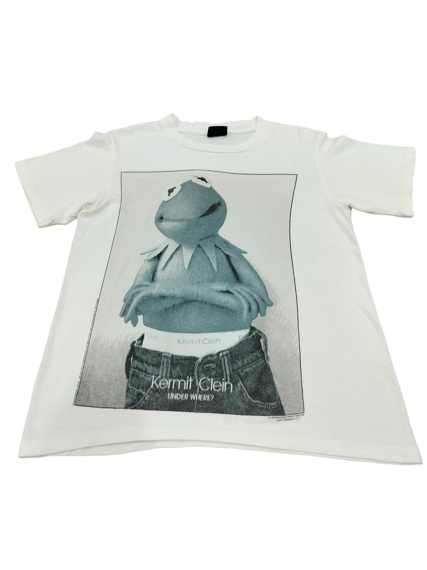 Changes × Vintage Vintage 90s Kermit The frog Calvin Klein photo print ...