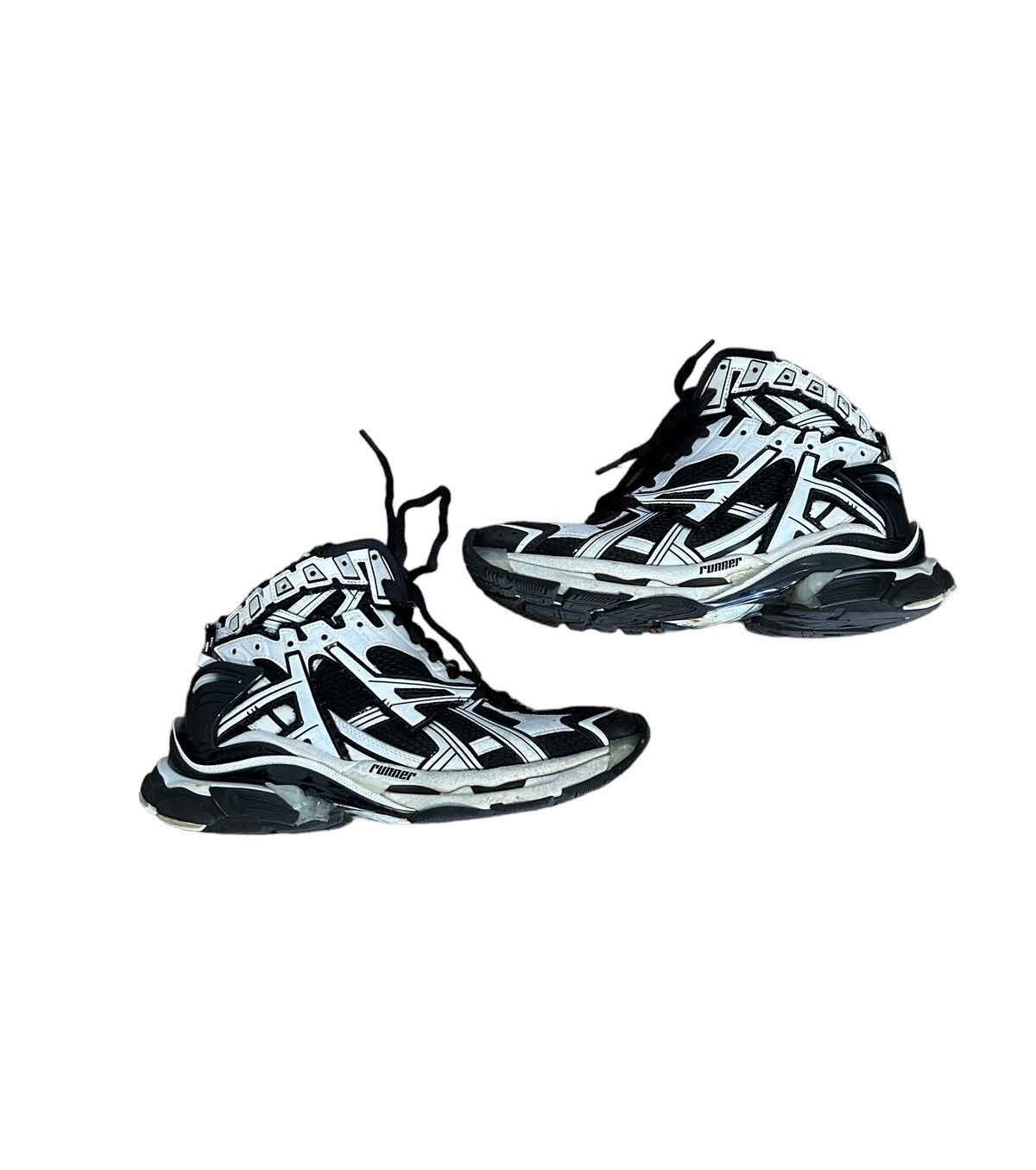 Balenciaga Balenciaga high top runners Oreo | Grailed