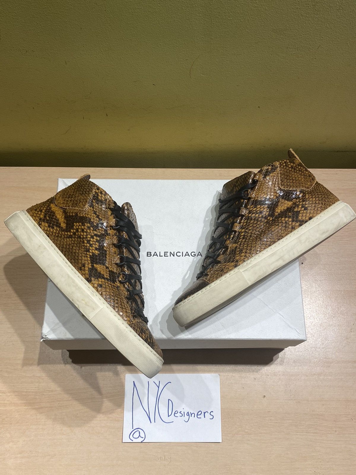 Balenciaga Balenciaga Arena High Python Beige | Grailed