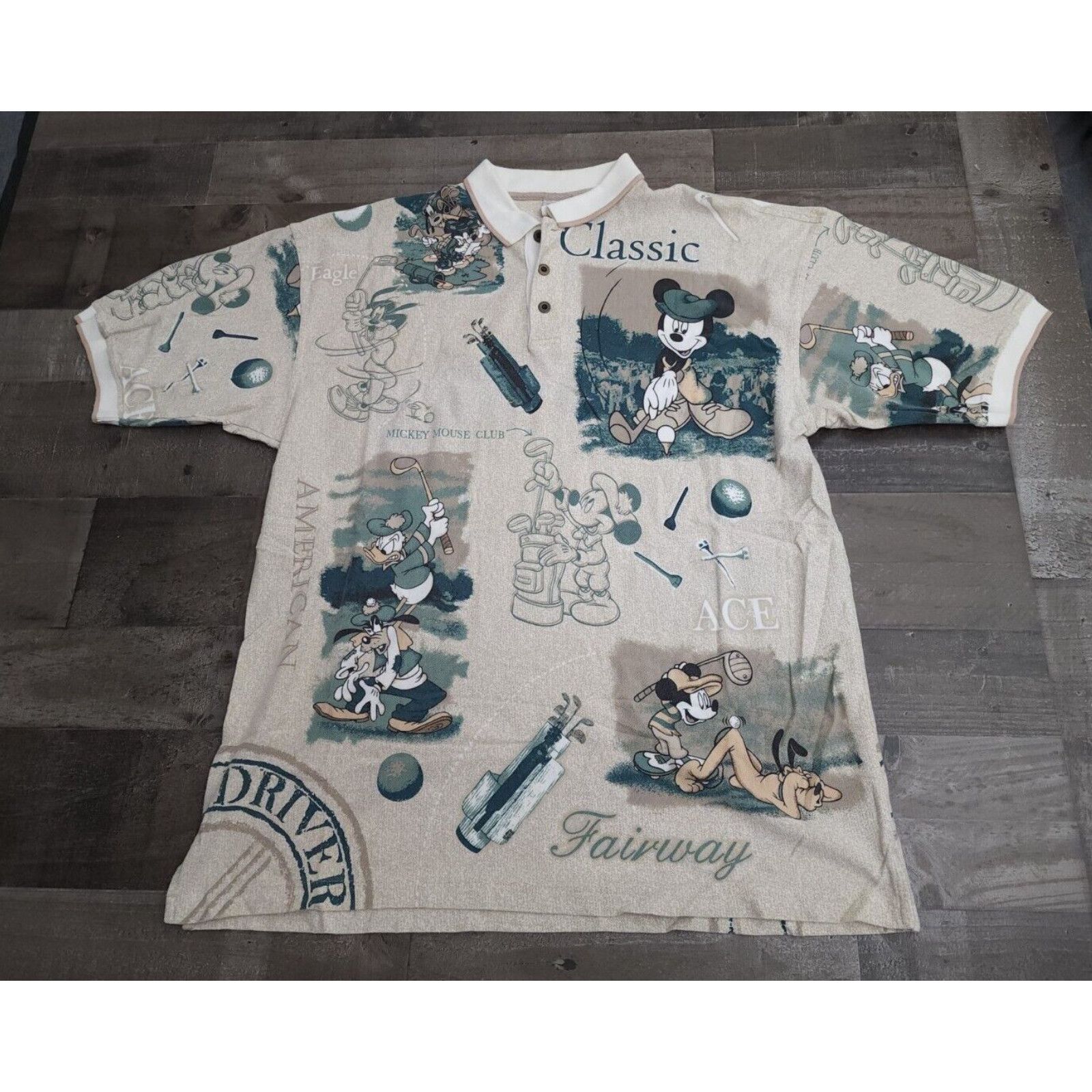 Disney Vintage The Disney Store Mickey Mouse Golf Club All Over Print ...