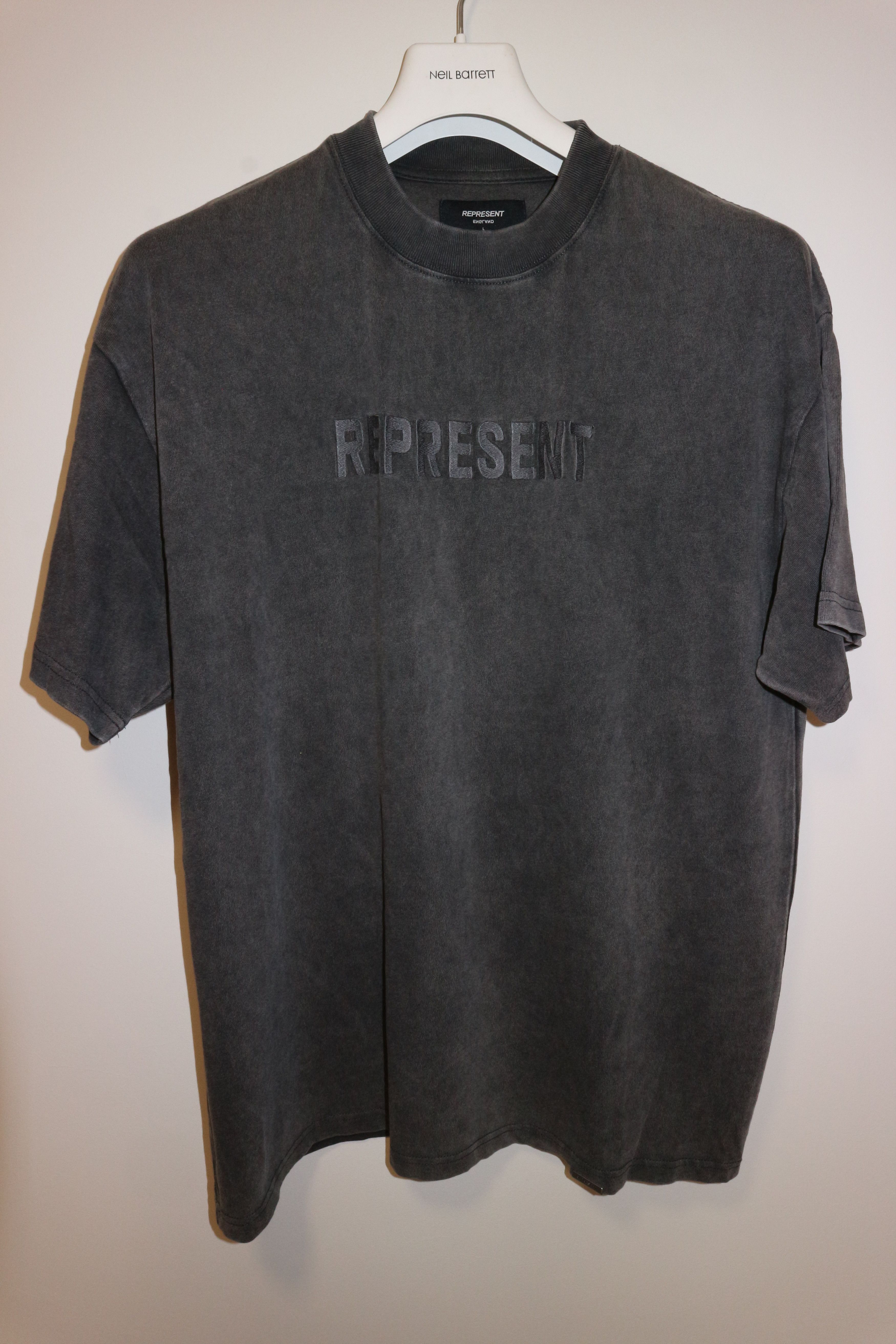 Represent Clo. Vintage grey logo t-shirt | Grailed