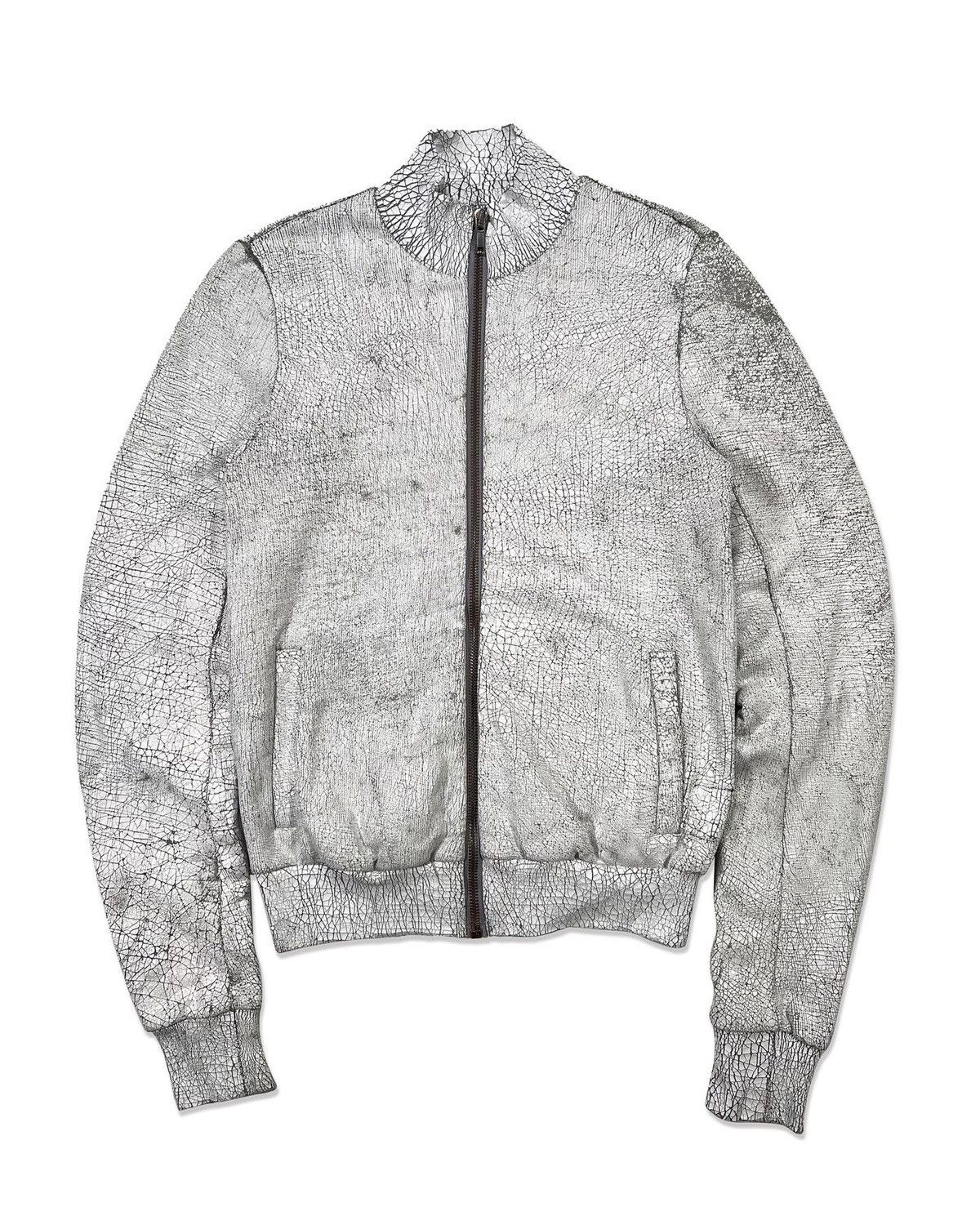 Rick Owens × Rick Owens Drkshdw AW13 Cracked Paint Bomber Jacket | Grailed