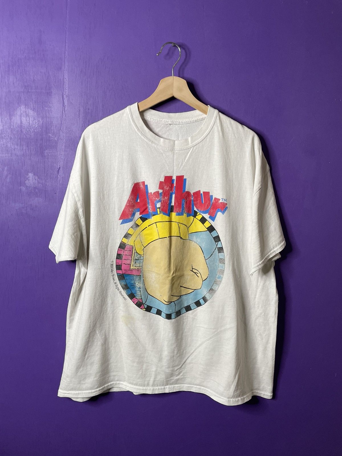 Vintage Vintage 2001 Arthur TV show fist meme t-shut | Grailed