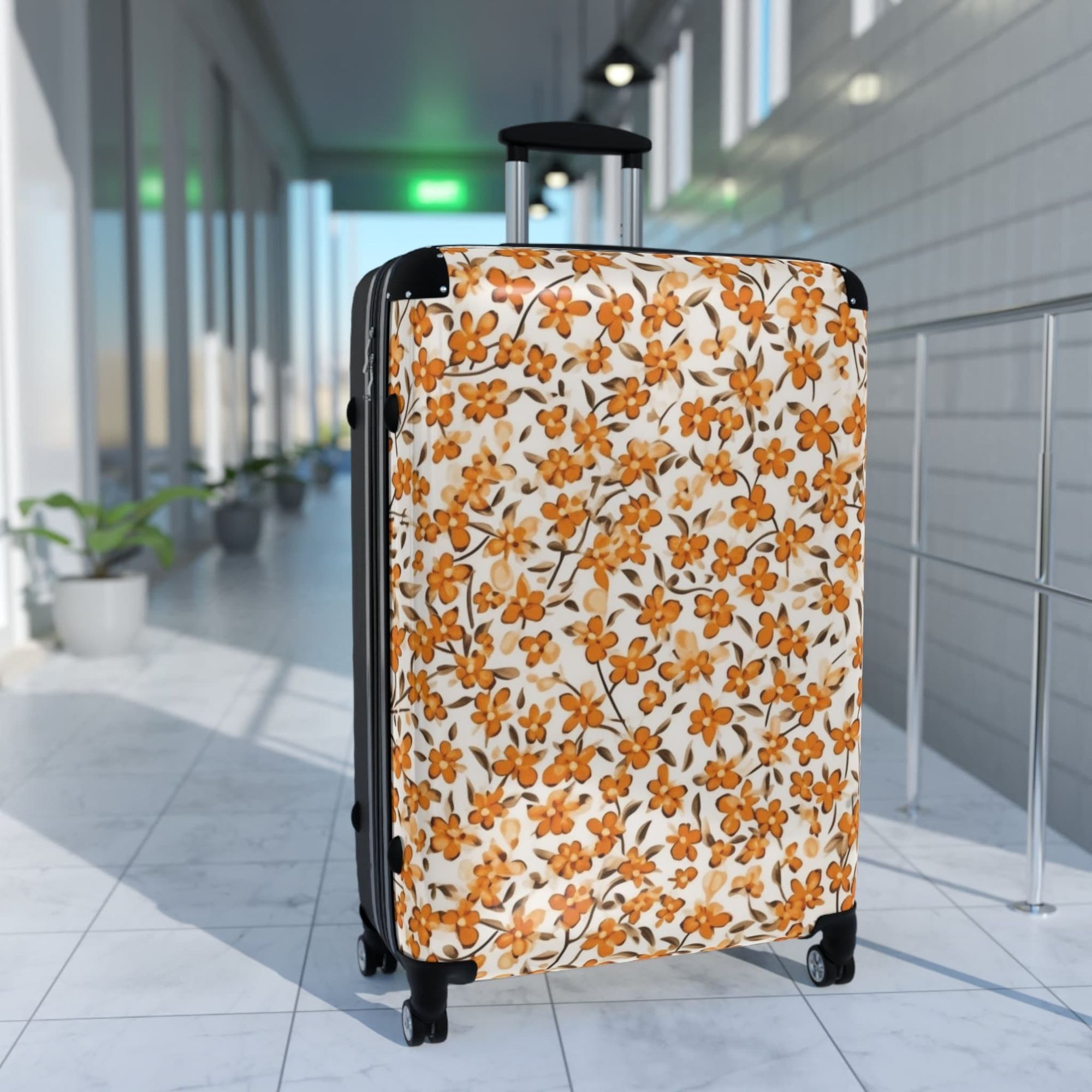 Custom luggage set wheels, suitcase for women, orange suitcase, gif ...