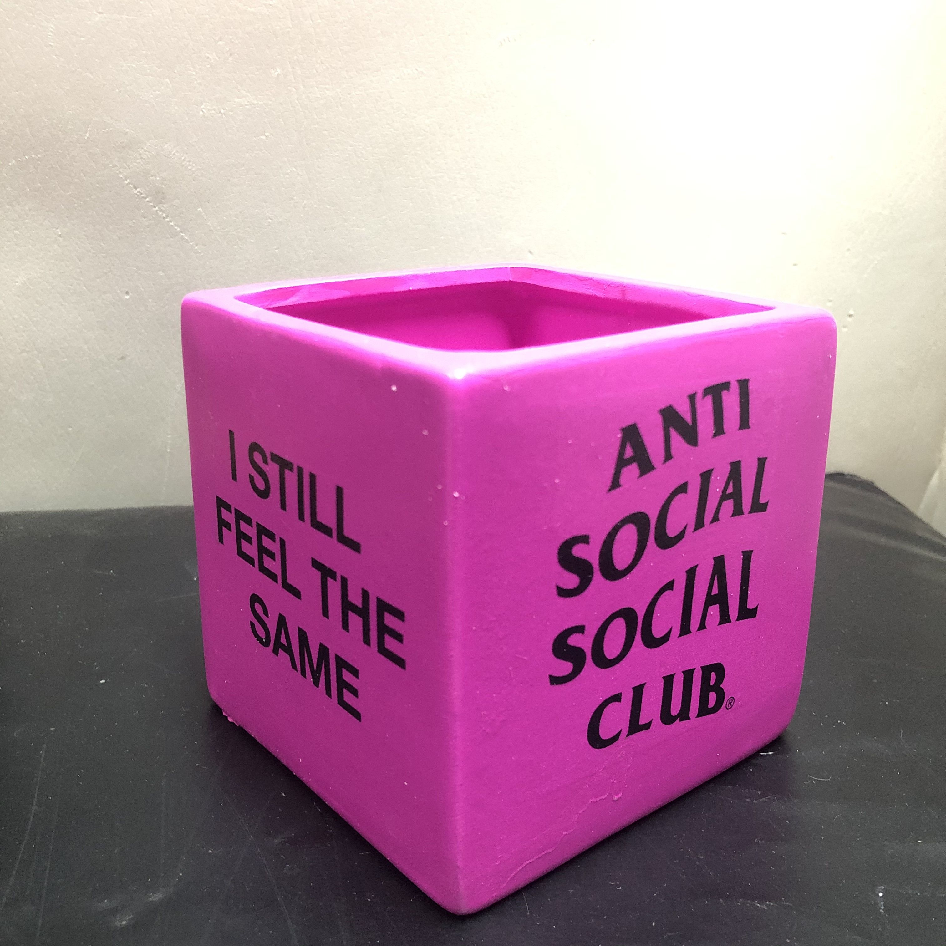Anti Social Social Club DS AW20 ASSC Black Logo Pink Floral Vase ...