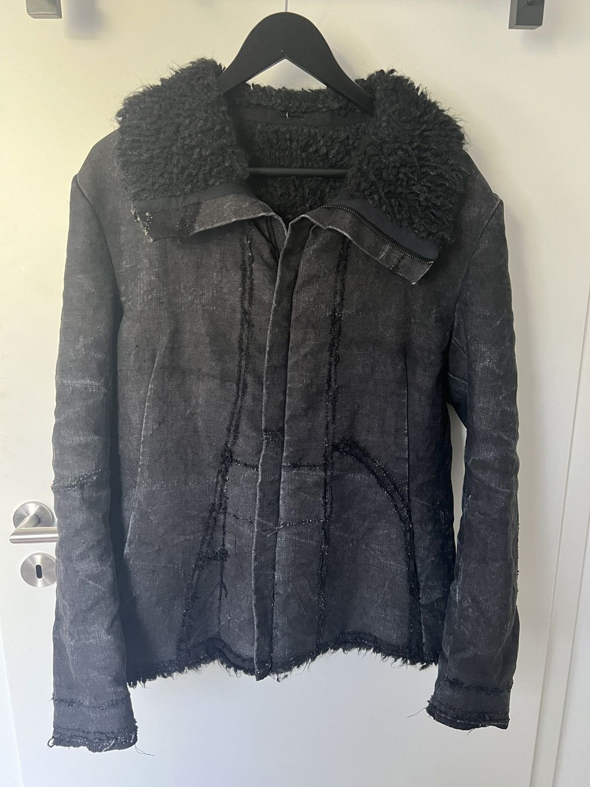 Label Under Construction Label Under Construction Shearling Jacket Size ...