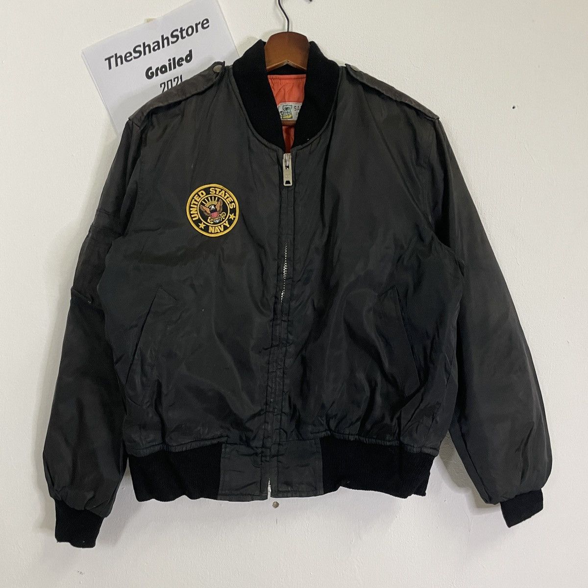 Vintage Vintage United States Navy Embroidery Logo Jacket | Grailed