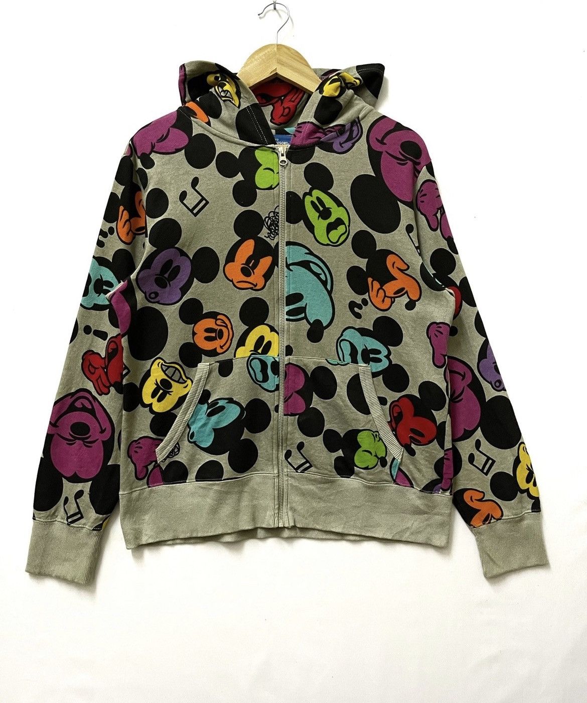 Mickey Mouse Disney Mickey Mouse Full Zipper Hoodie Fullprint Medium ...