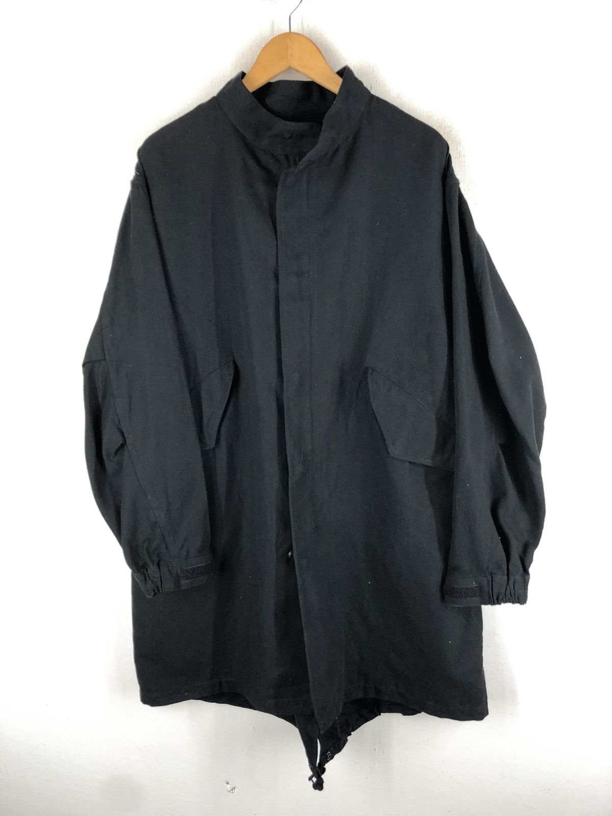 Kiminori Morishita 🔥VIRUS LINEN OVERSIZED BLACK PARKA JACKET | Grailed