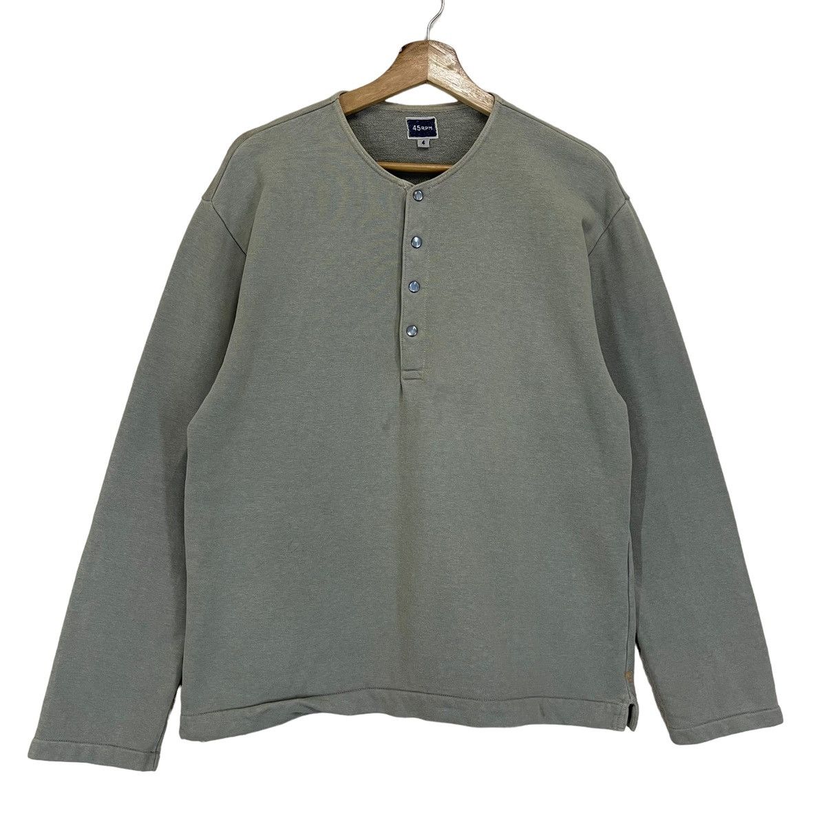 Vintage Rare !! Vintage 45RPM Half Button Sweater Made In Japan | Grailed