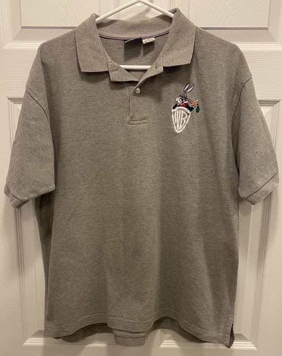 Vintage Vintage Warner Brothers Bugs Bunny Cartoon Mens Polo Shirt ...