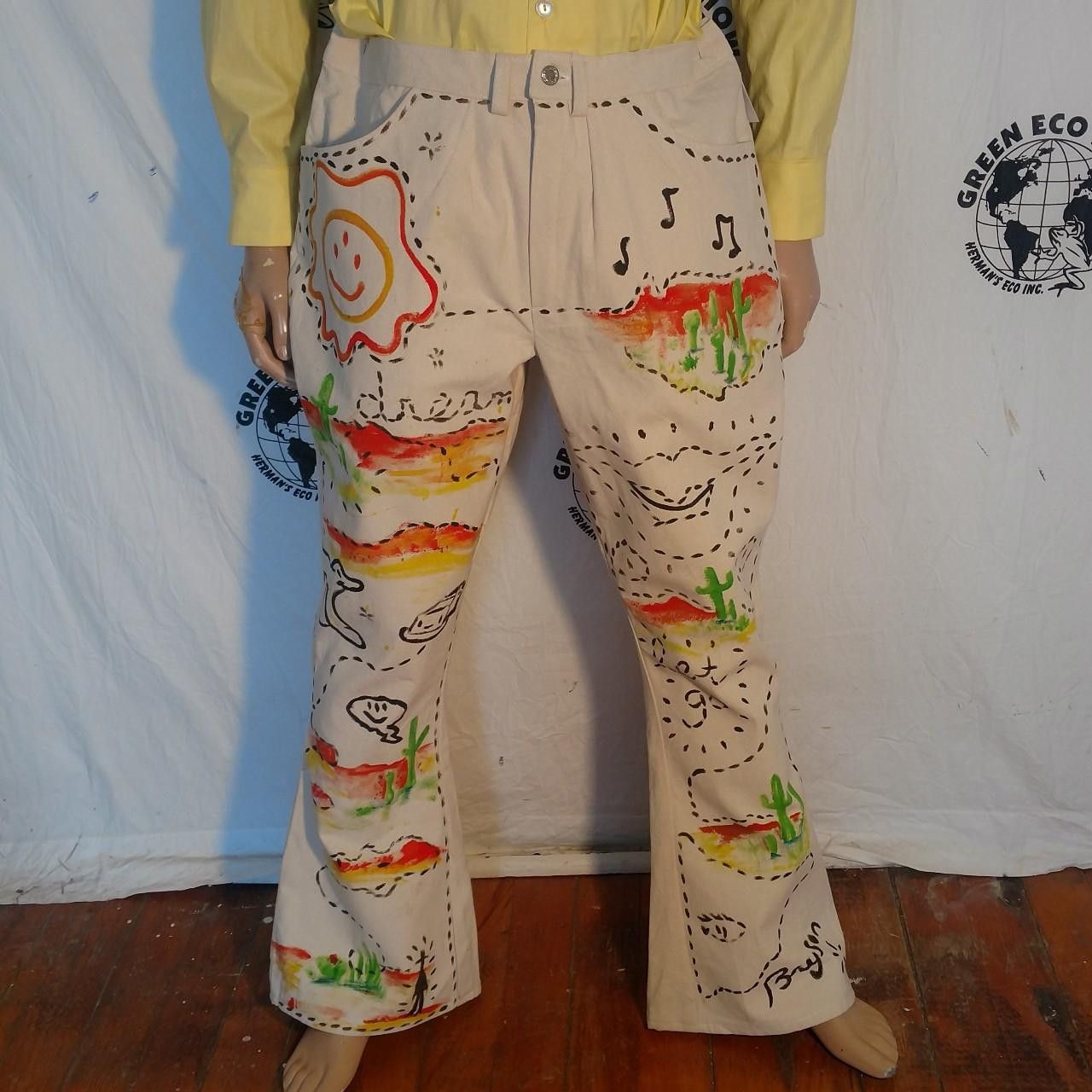 Other Hand painted Bryson canvas pants Hermans | Grailed