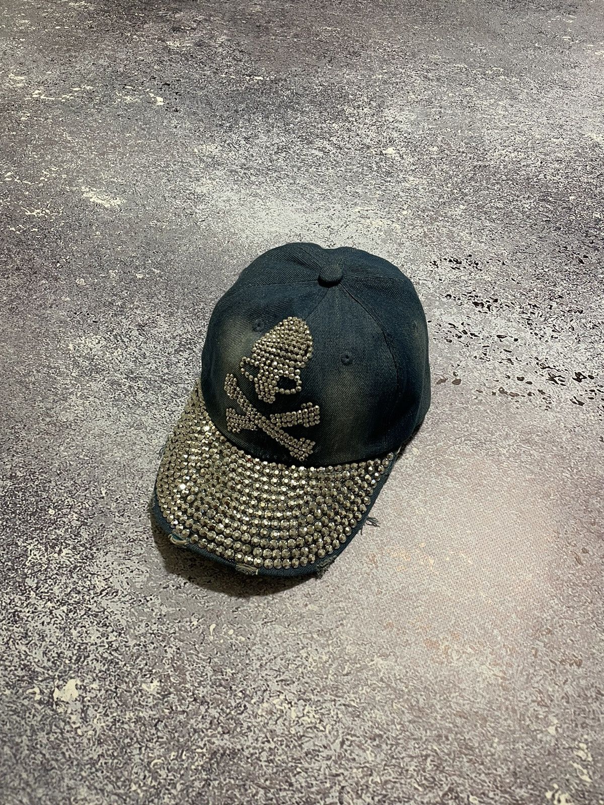 Vintage Vintage Y2K Cap Skull Rhinestones Logo | Grailed