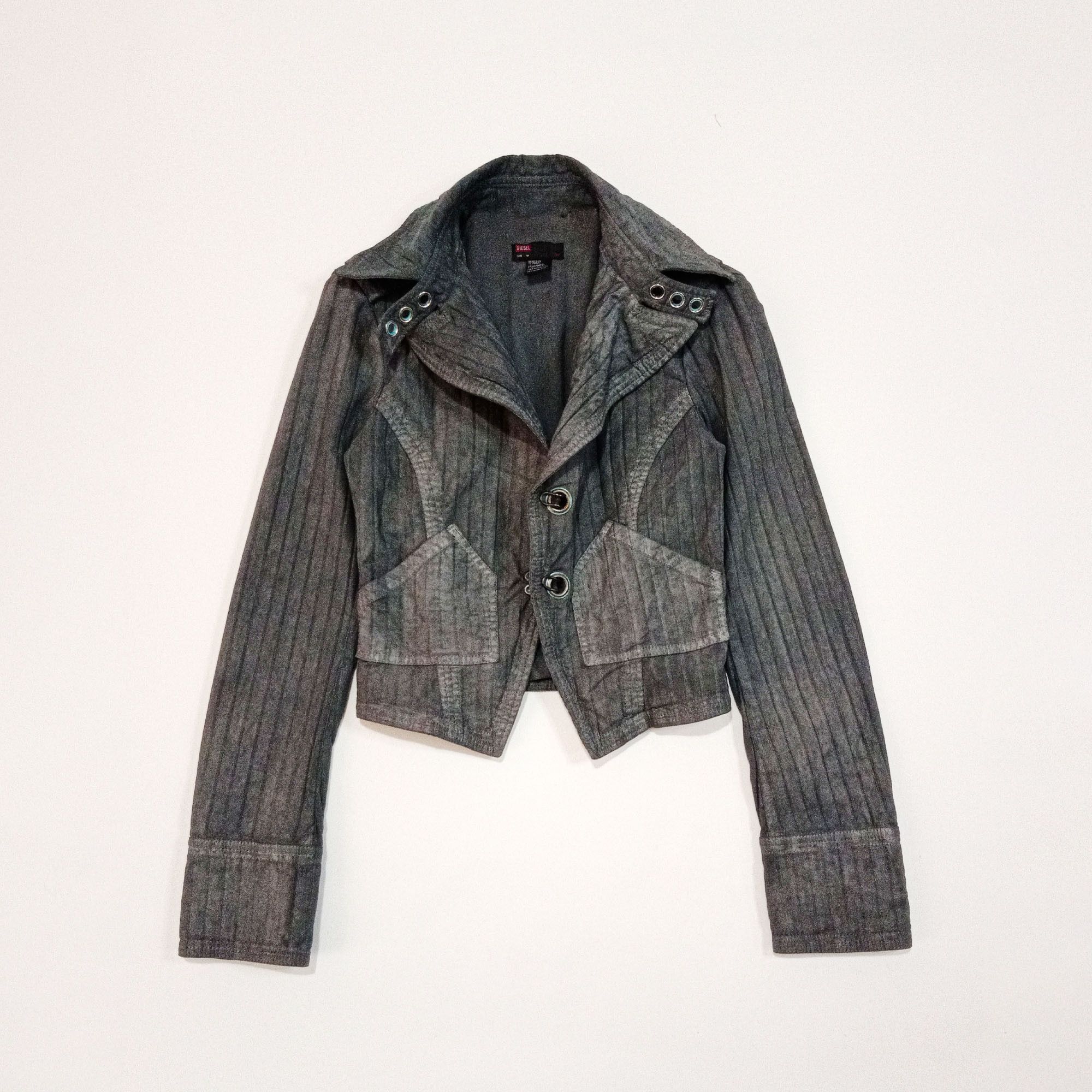 Diesel baroque crop biker jacket M | Grailed