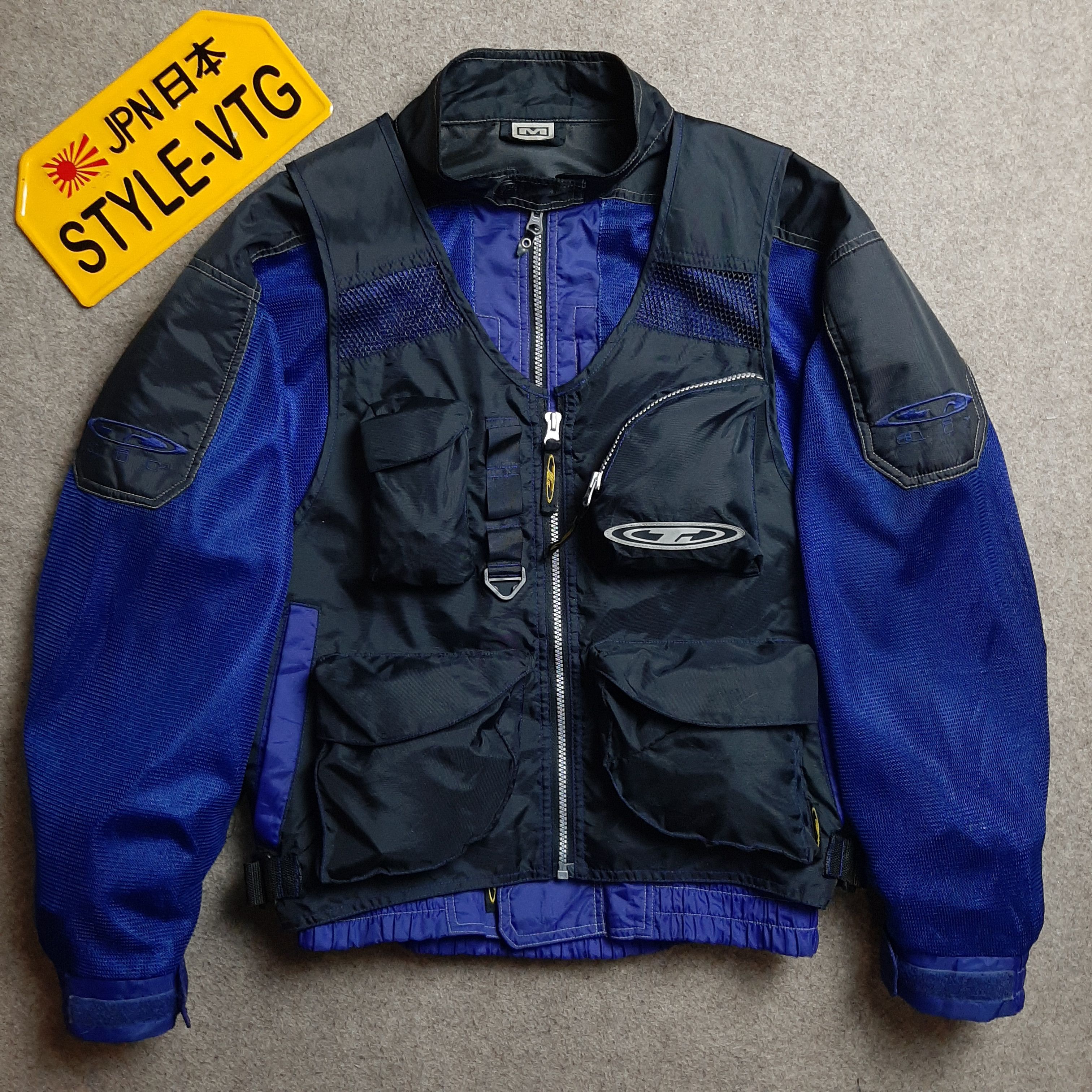 Vintage Rs taichi mesh racing japan motorcycle jacket multipocket | Grailed