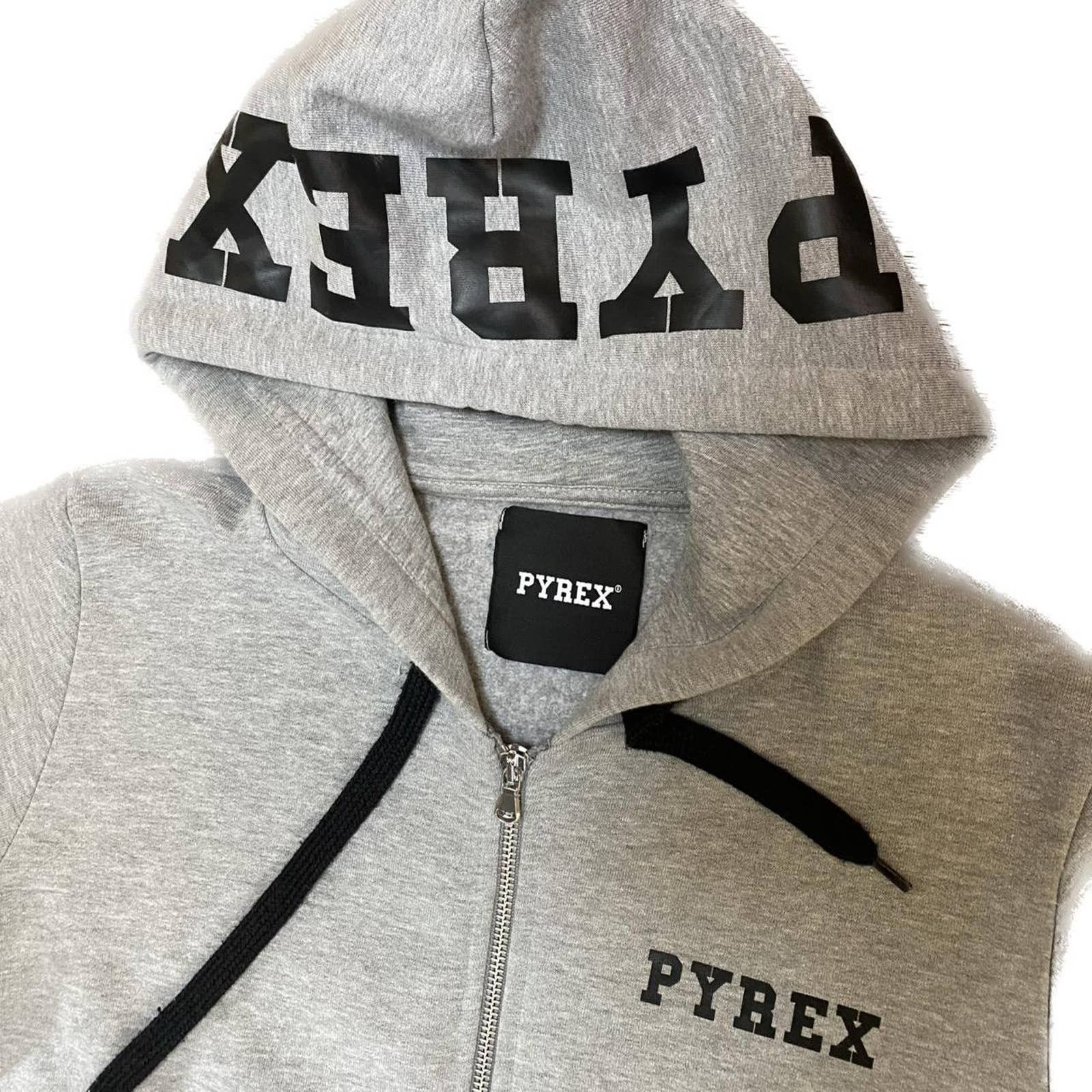Pyrex Vision Pyrex Hoodie Medium Grey Full Zip Sweatshirt | Grailed