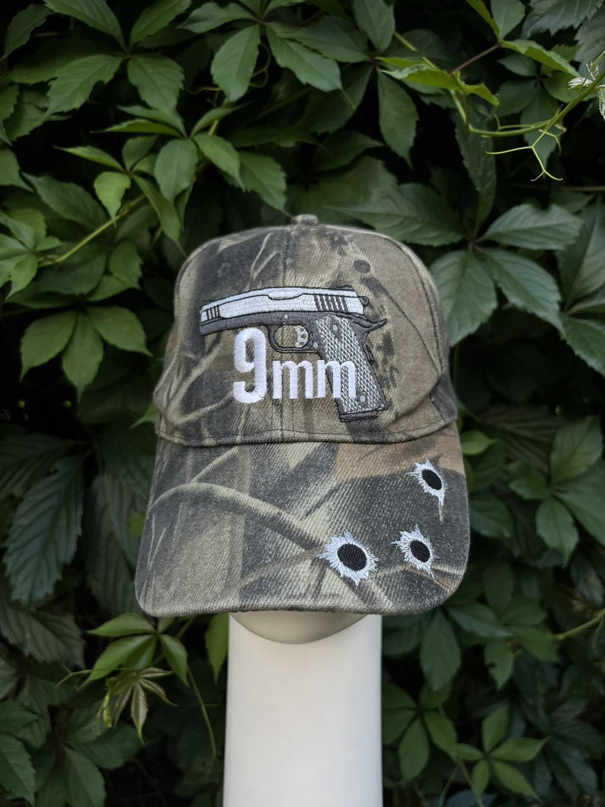 Vintage Vintage 9mm Bullet Holes Camo Pistol Hat Cap | Grailed
