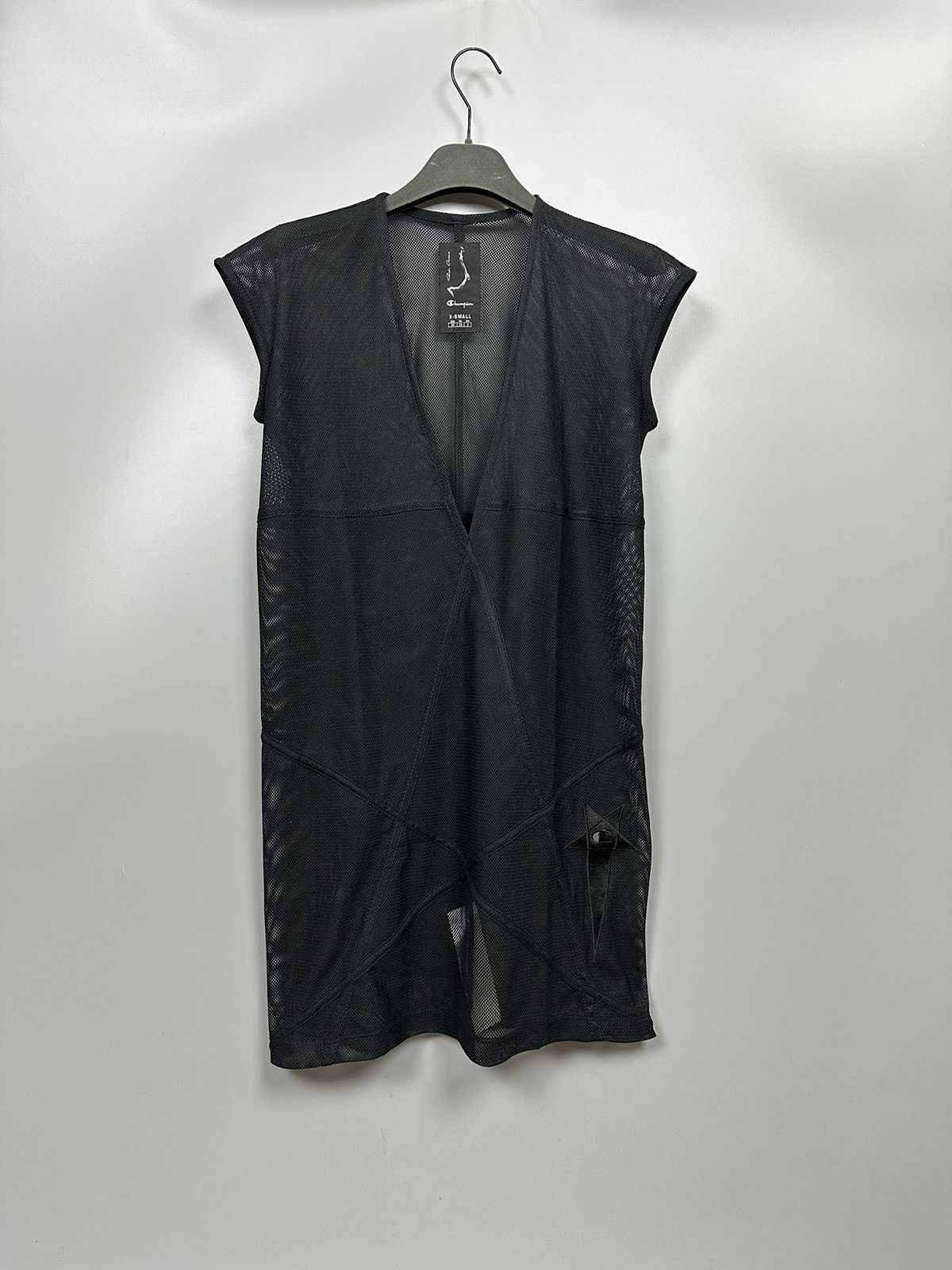 Rick Owens Champion Mesh Penta Panelled Dylan Tee | Grailed