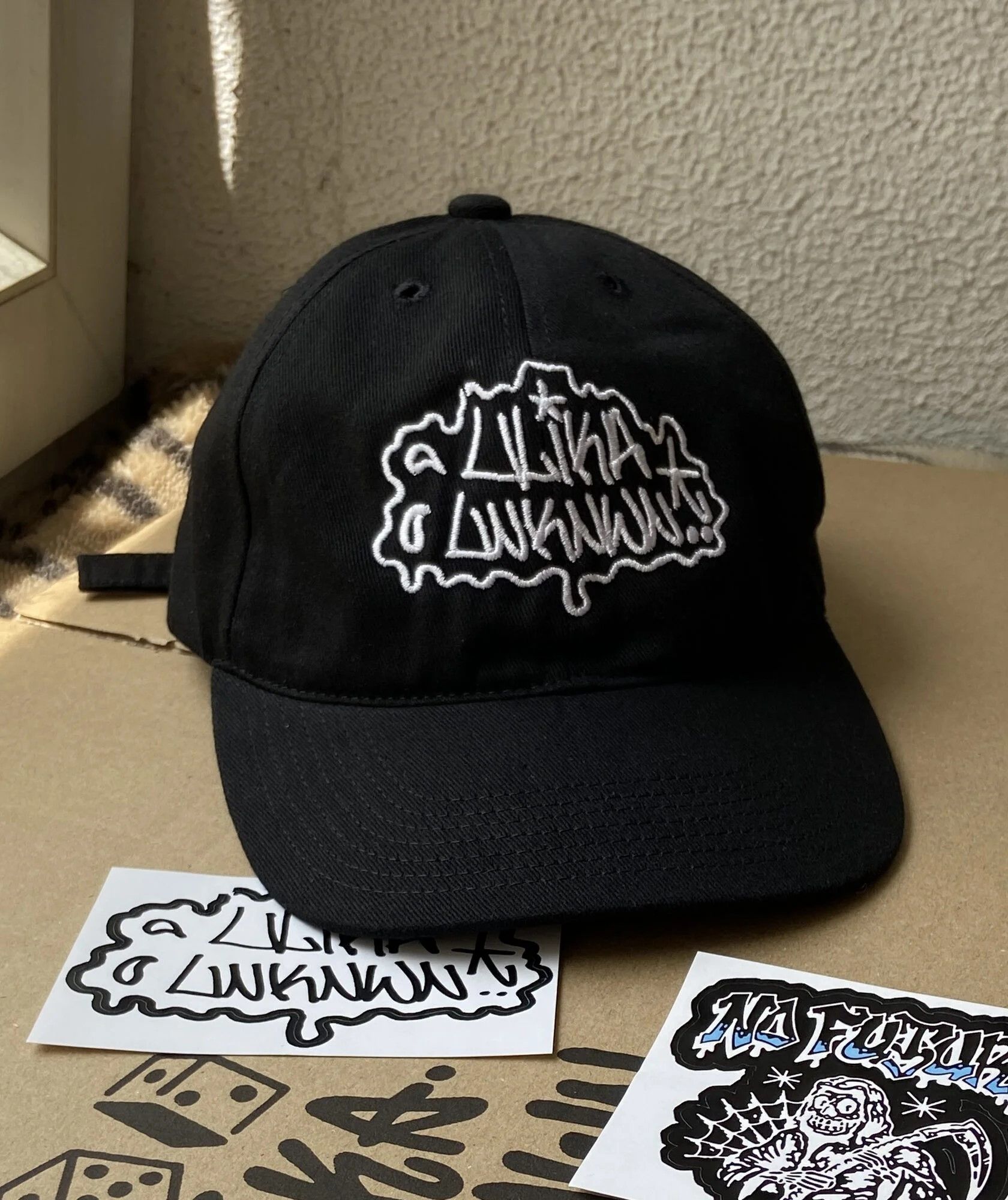 Avant Garde × Custom × Streetwear Streetwear cap embroidered logo black ...