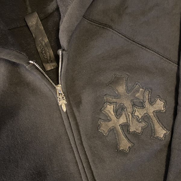 Chrome Hearts Chrome Hearts Triple Cross Patch Zip-Up | Grailed