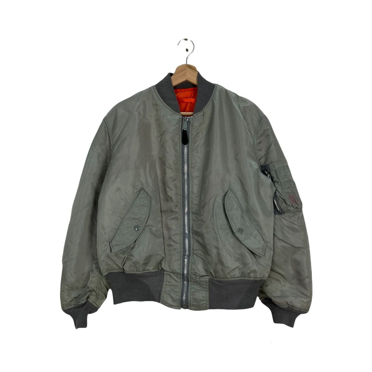Alpha Industries VINTAGE ALPHA INDUSTRIES MA 1 BOMBER JACKET RIOT RIOT | Grailed
