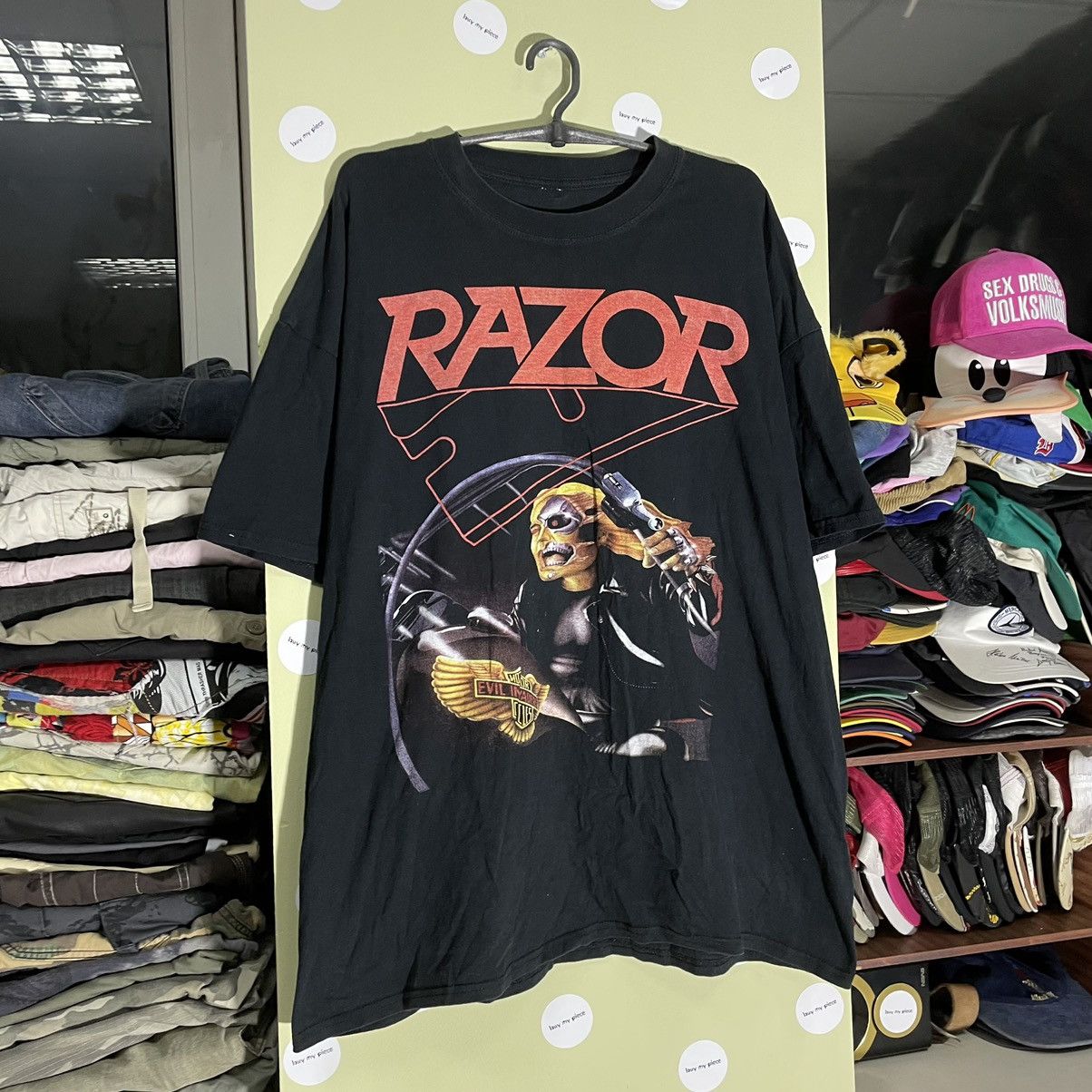 Vintage Vintage Y2K Skulls Razor Dead Face Horror Tee Streetwear 90s ...